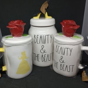 Rae Dunn | Dining | New Disney Belle Beauty And The Beast Mug And ...
